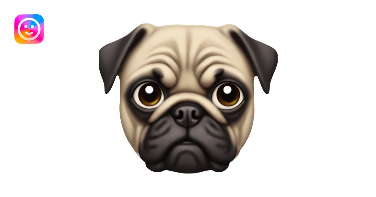 evil pug emoji | AI Emoji Generator