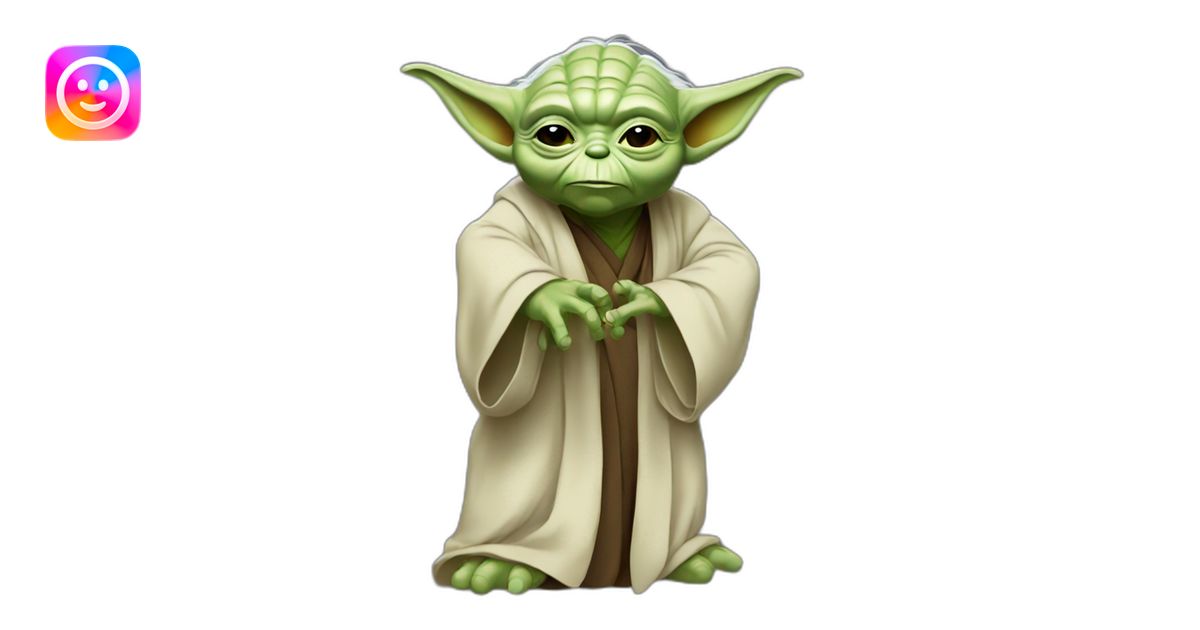 Yoda q fait un dab emoji | AI Emoji Generator