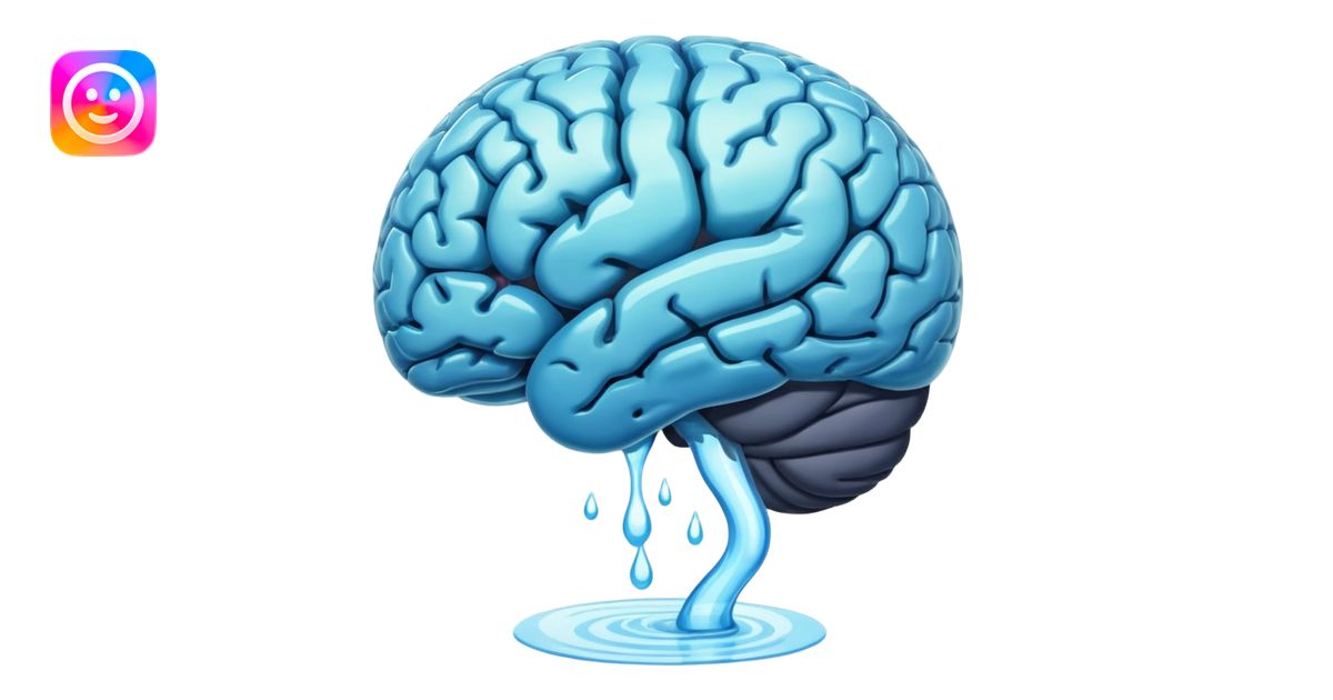 Brain in Liquid Glass style emoji | AI Emoji Generator