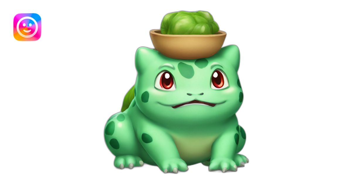 fat Bulbasaur emoji | AI Emoji Generator
