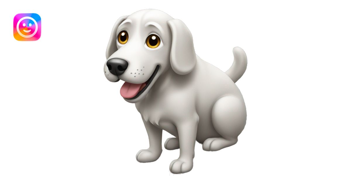 Dog pooping emoji | AI Emoji Generator