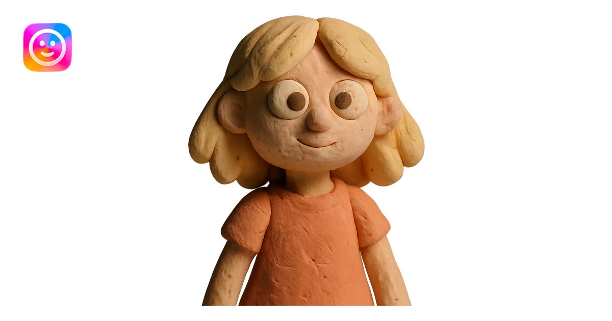 girl in claymation style, soft shapes, pastel colors illustration | AI ...