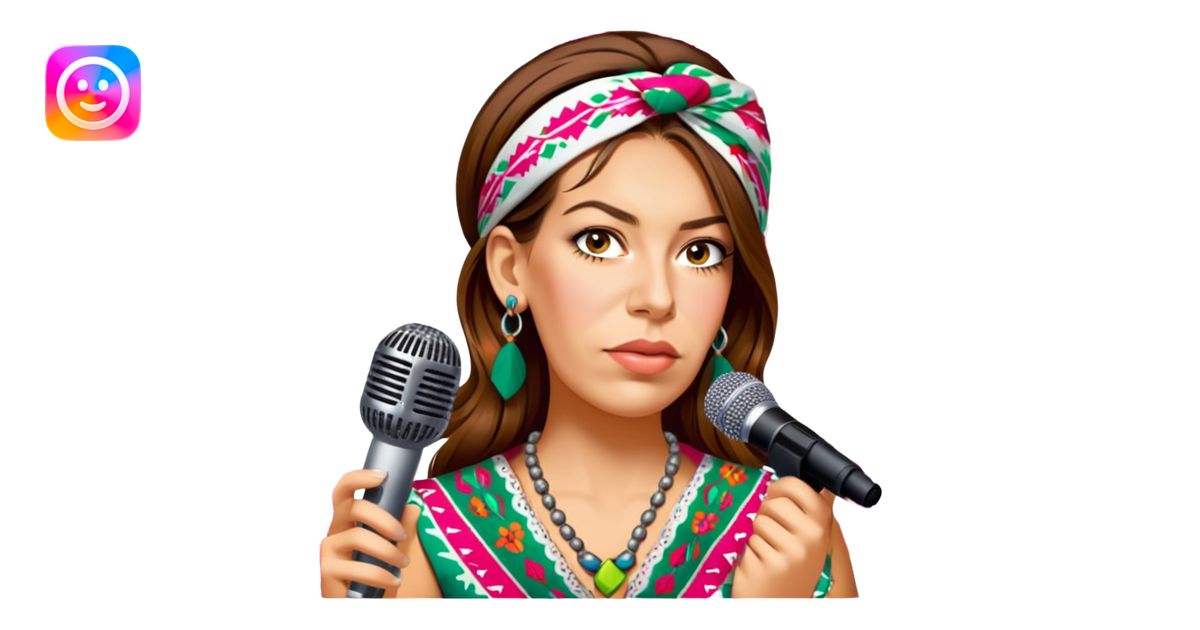 Colorful Singer emoji | AI Emoji Generator