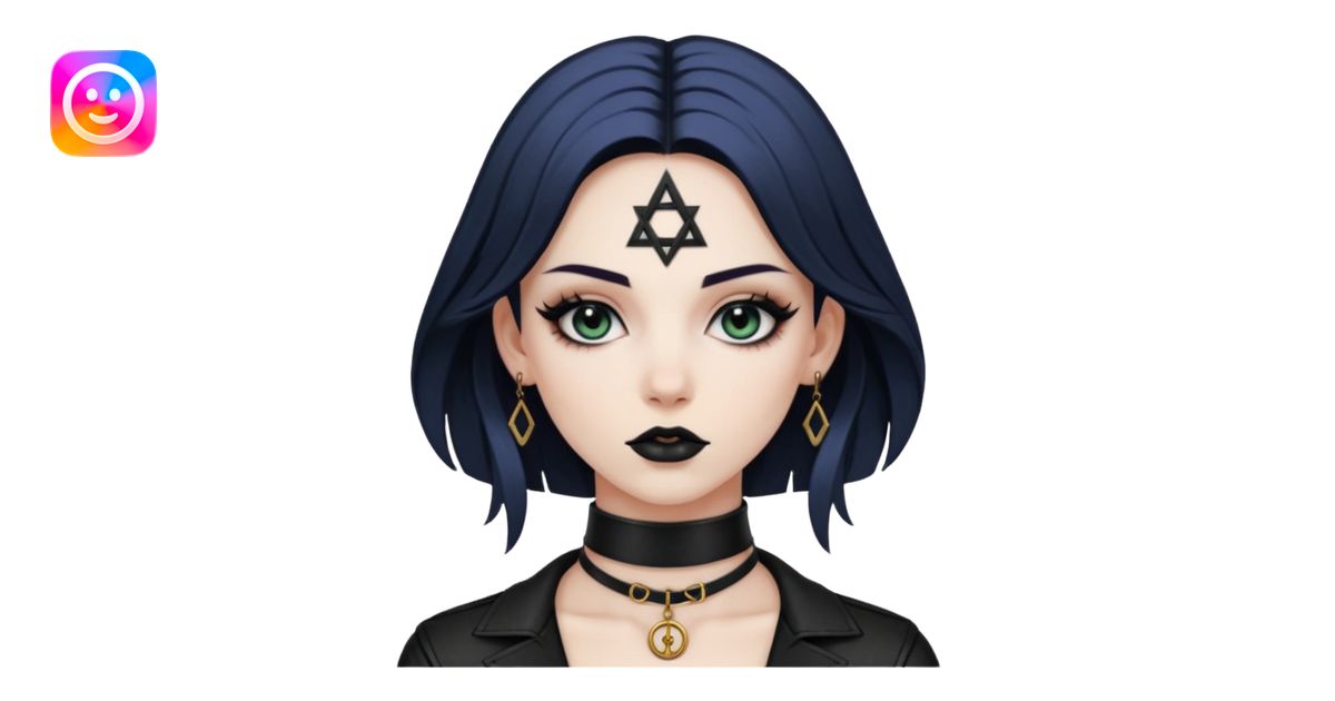 Leather choker with occult symbol on pale neck, dominance and devotion ...