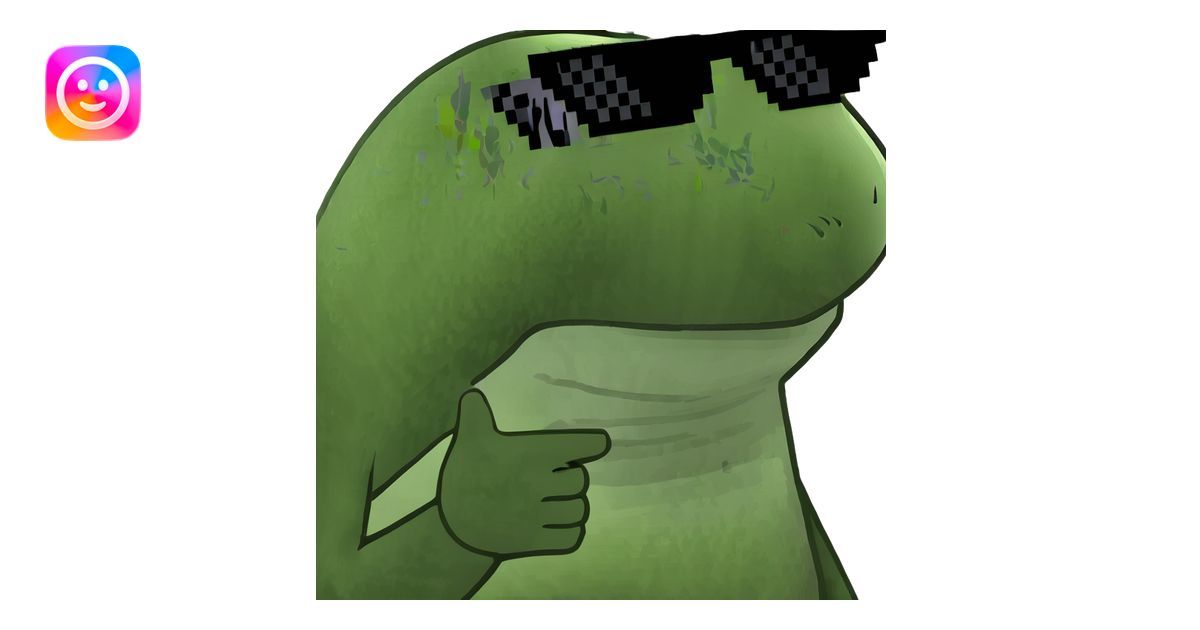 bufo frog meme with sunglasses meme | AI Emoji Generator