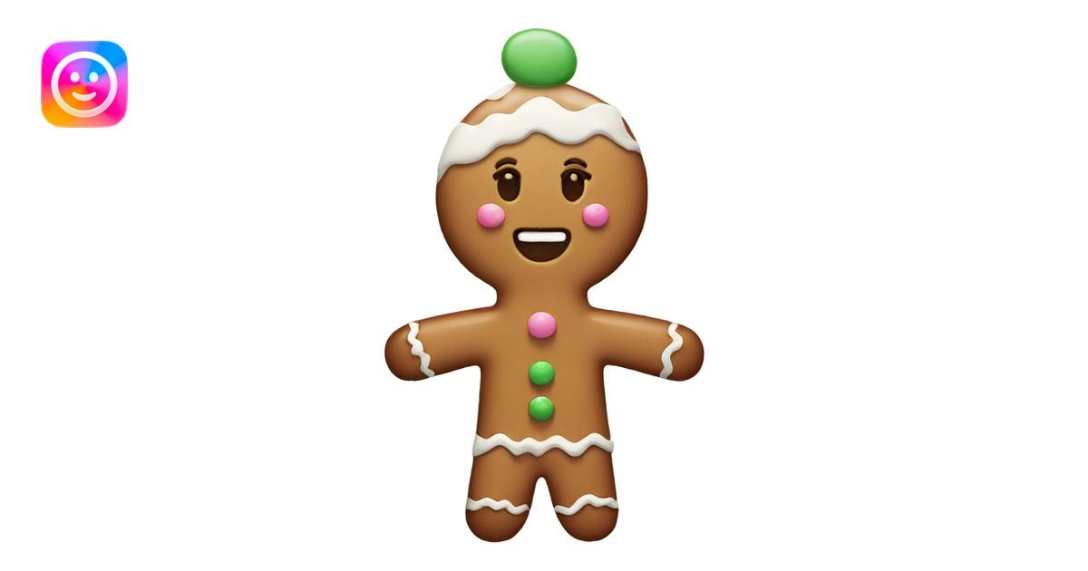 Pastel gingerbread man emoji | AI Emoji Generator