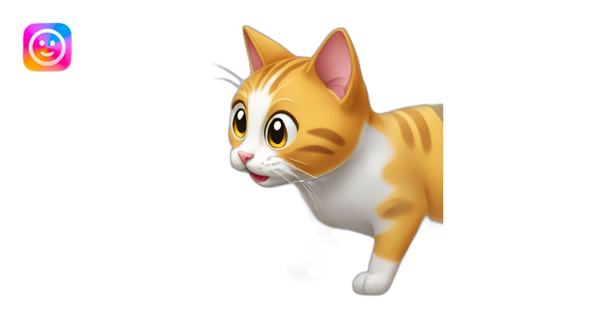 Cat sniffing flour emoji | AI Emoji Generator
