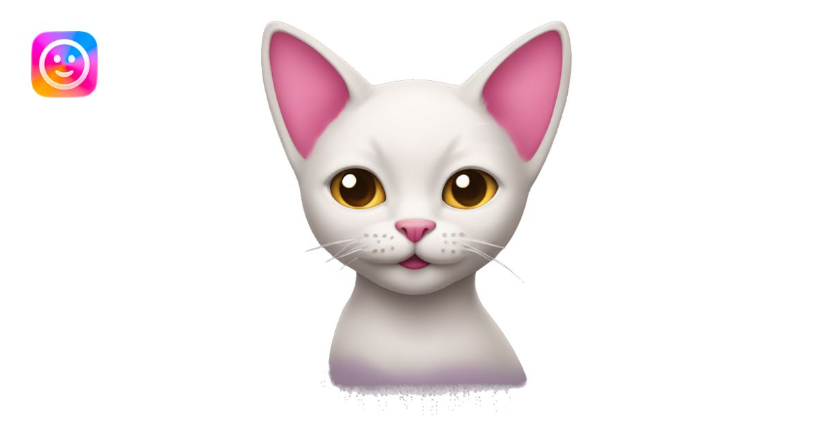 Gato con moño rosado emoji | AI Emoji Generator