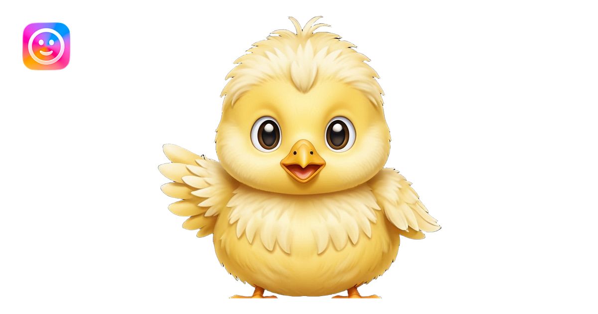 Baby chick pointing at camera emoji | AI Emoji Generator