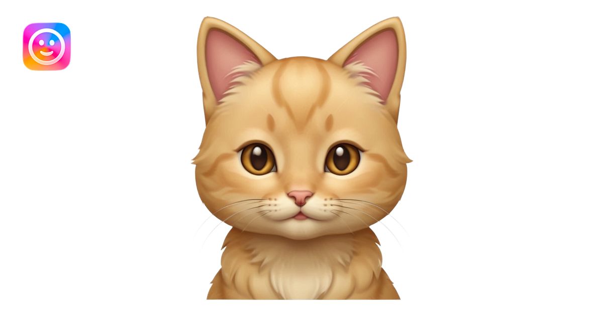 kitten with blonde hair and brown eyes emoji | AI Emoji Generator