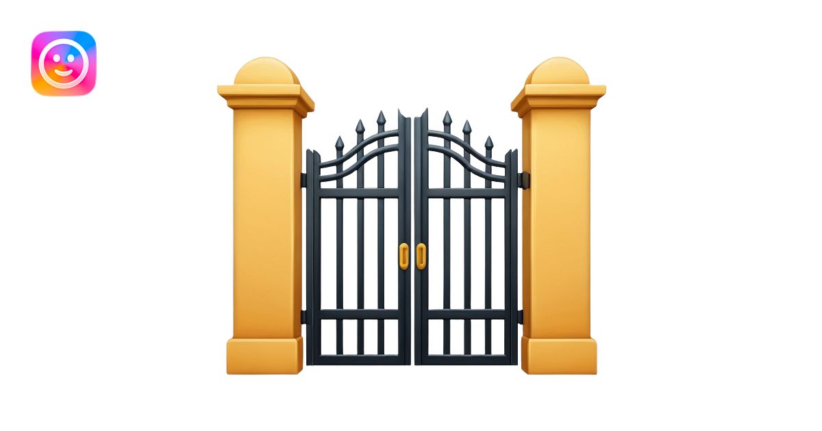 the gate minimalistic emoji | AI Emoji Generator