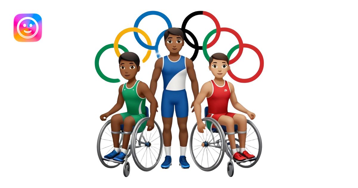 paralympic games with disable athletes with the right colors of olympic ...