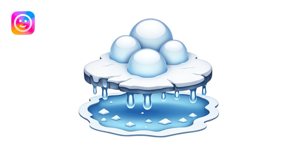 Snow Puddle emoji | AI Emoji Generator