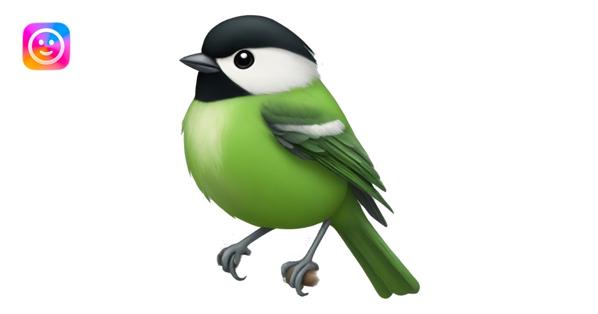 Green chickadee emoji | AI Emoji Generator