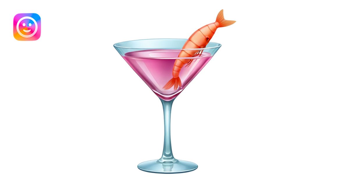 mini shrimp in martini glass emoji | AI Emoji Generator
