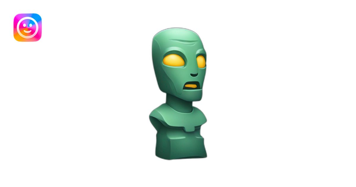 alien+moai. iOS emoji sigma emoji | AI Emoji Generator