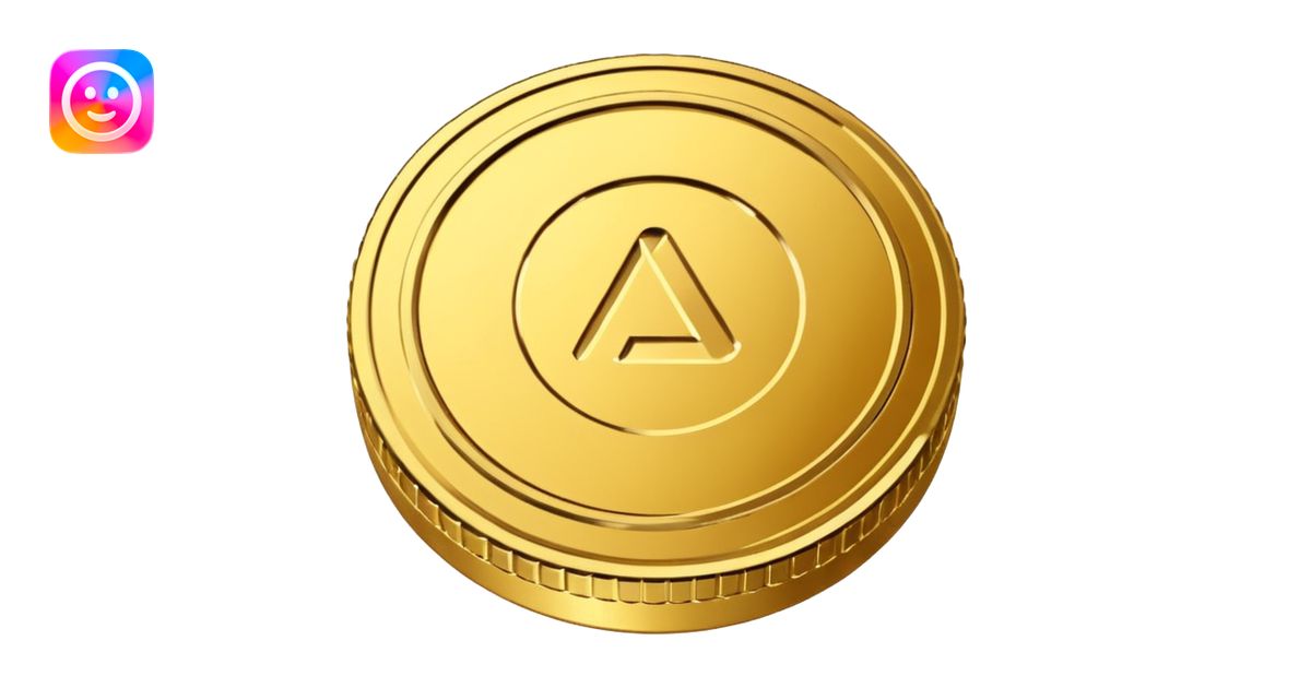 coin placed on its side at a 45-degree angle emoji | AI Emoji Generator