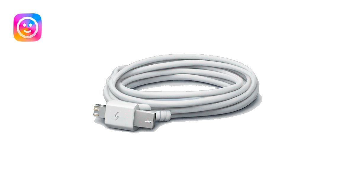coiled white iPhone cable emoji | AI Emoji Generator
