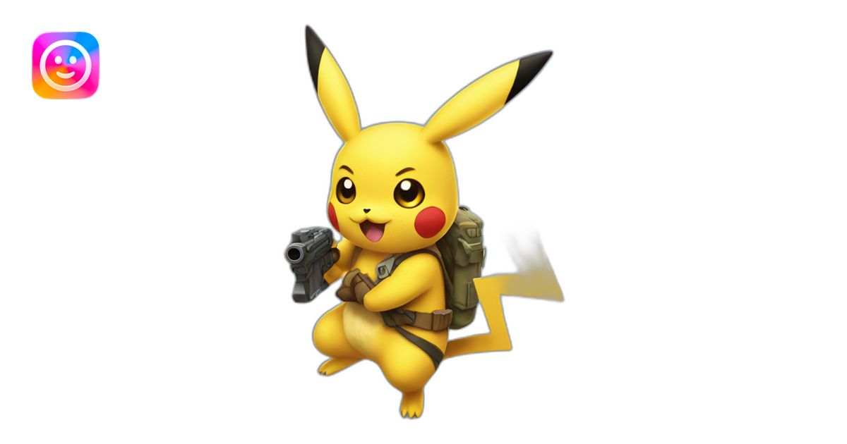 Pikachu playing Fortnite emoji | AI Emoji Generator