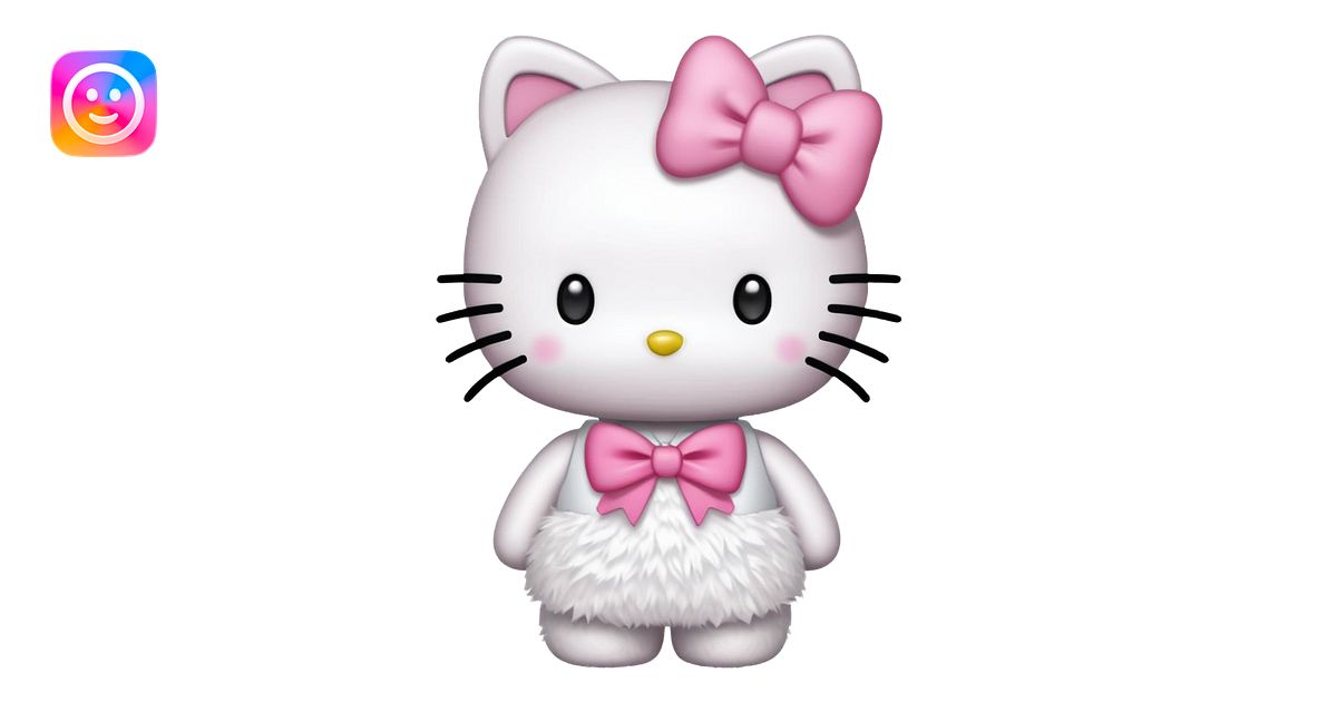 Hello Kitty in stehen emoji | AI Emoji Generator