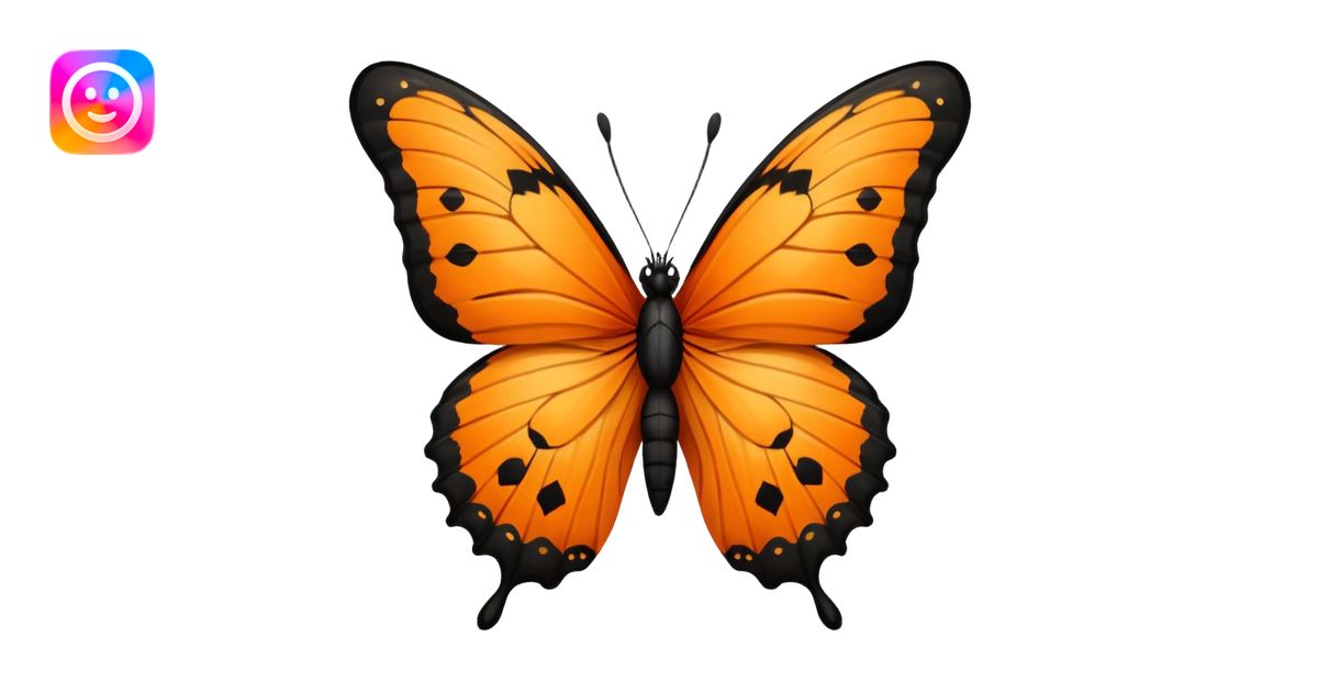 an orange butterfly emoji | AI Emoji Generator