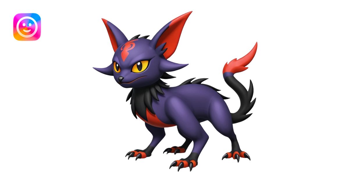 Noibat-Nargacuga-Litten-fusion-Fakemon-Pokémon-creature emoji | AI ...