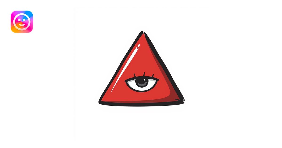 A blood-red triangle with a glowing eye inside, symbol of FOE ...