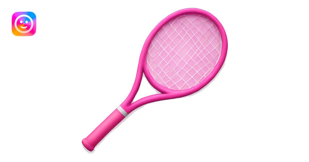 Pink tennis racket emoji | AI Emoji Generator