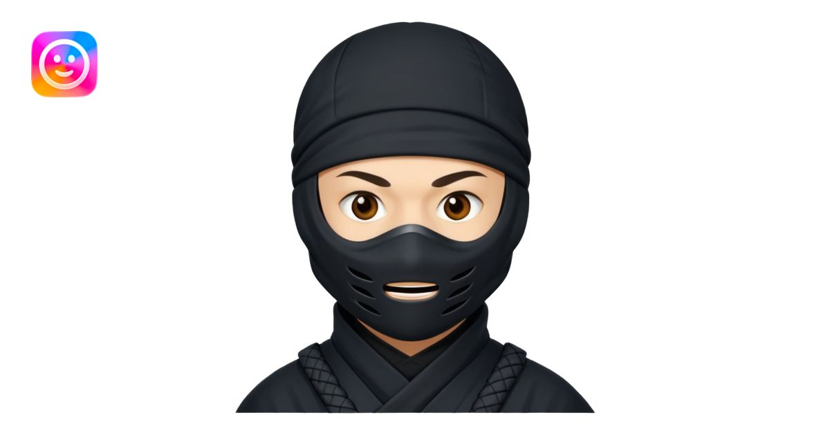 Ninja smile emoji | AI Emoji Generator