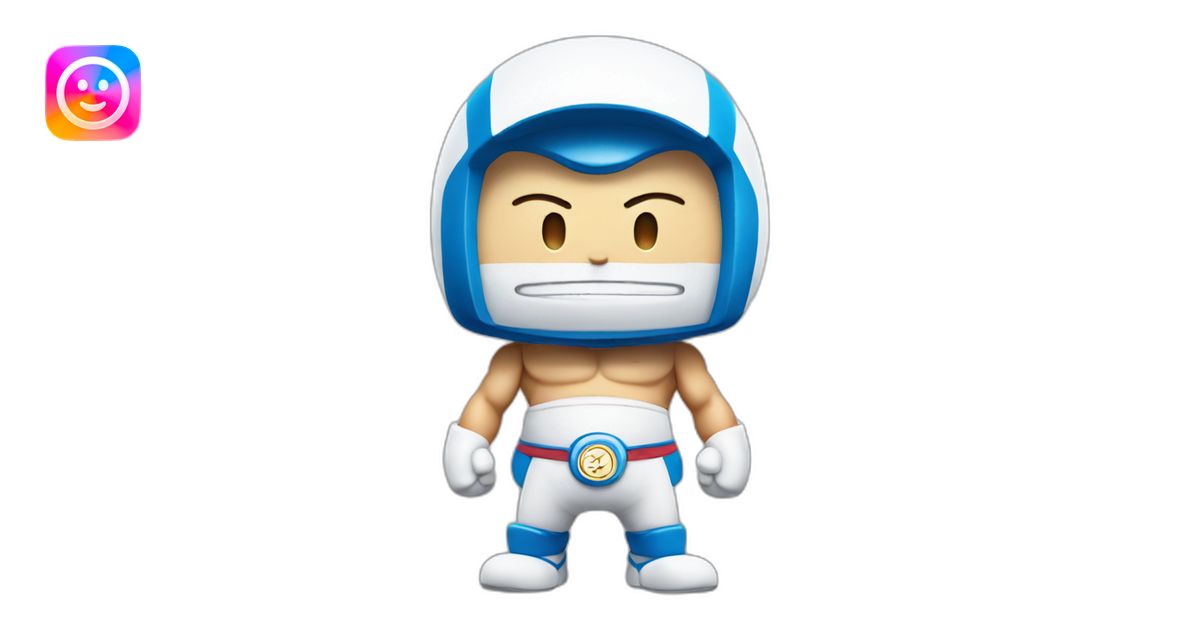 Muscular doraemon emoji | AI Emoji Generator