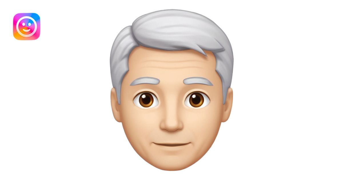 A light-skinned man with soft, silver-white hair styled upward, brown ...