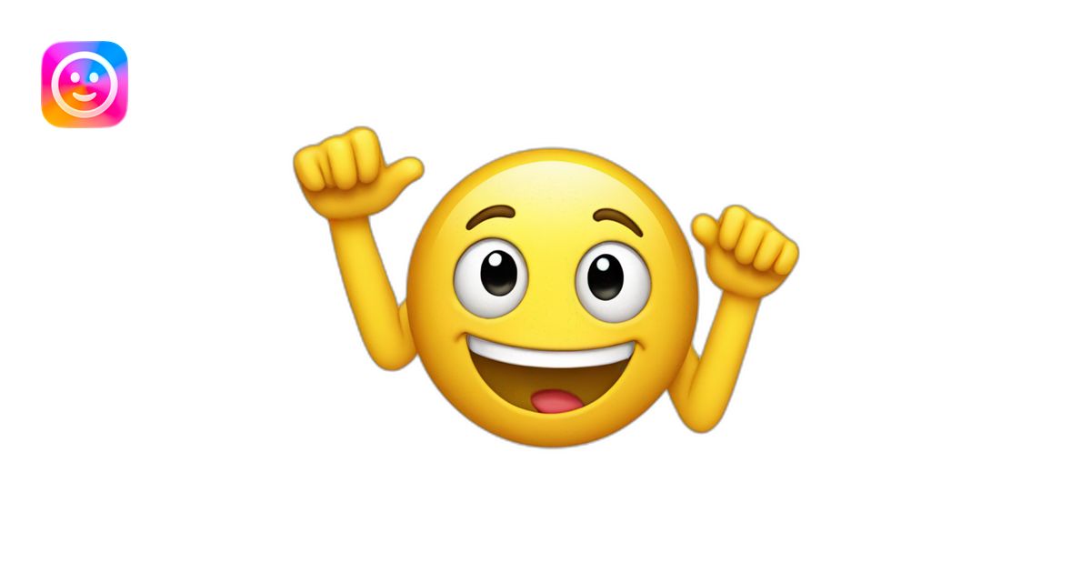 Happy emoji dancing only head and hands emoji | AI Emoji Generator