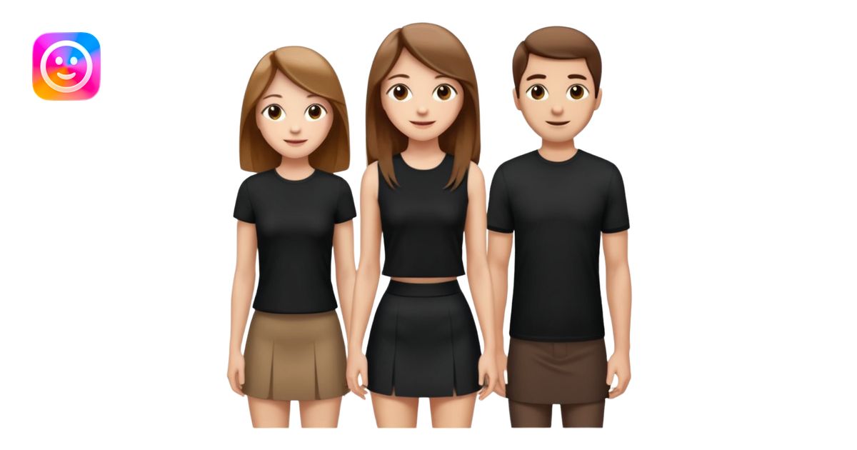 emoji of a girl with long, straight light brown hair, fair skin, soft ...