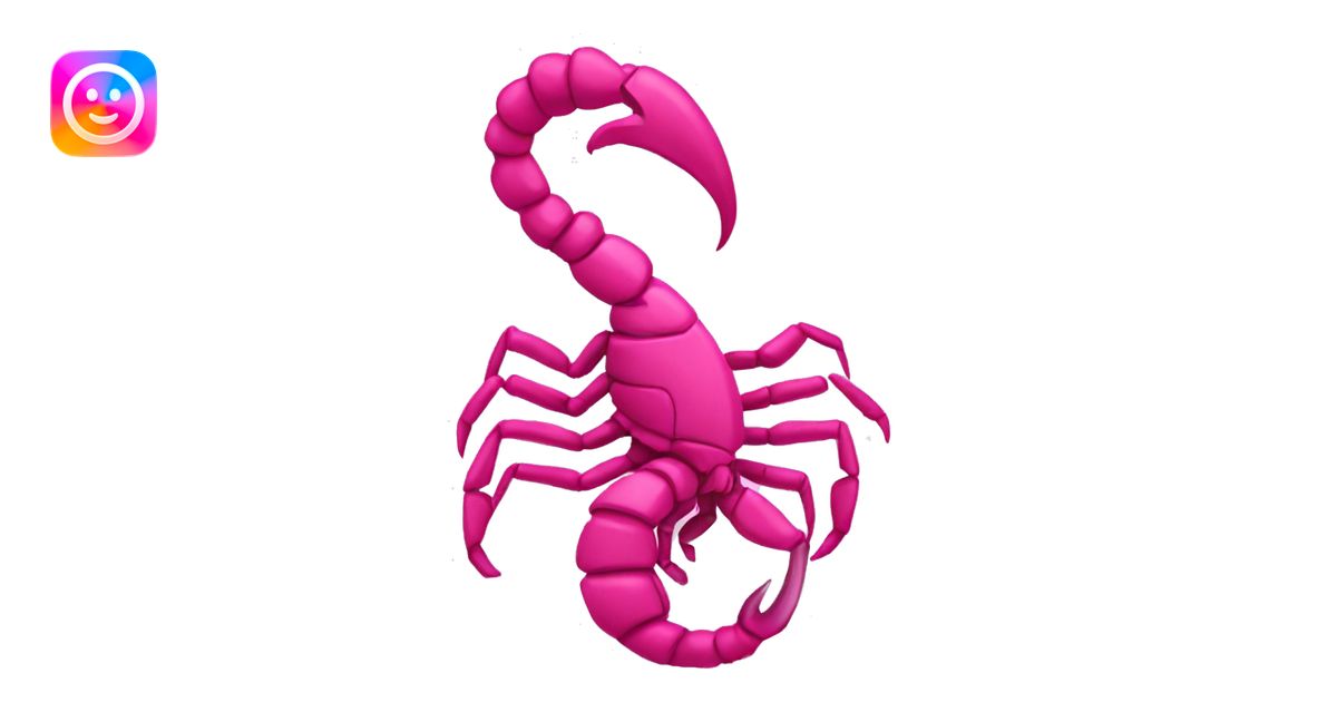 Pink scorpio emoji | AI Emoji Generator
