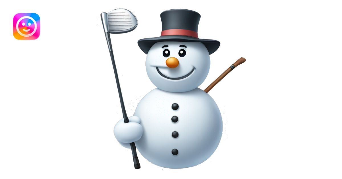 snowman with golf club emoji | AI Emoji Generator