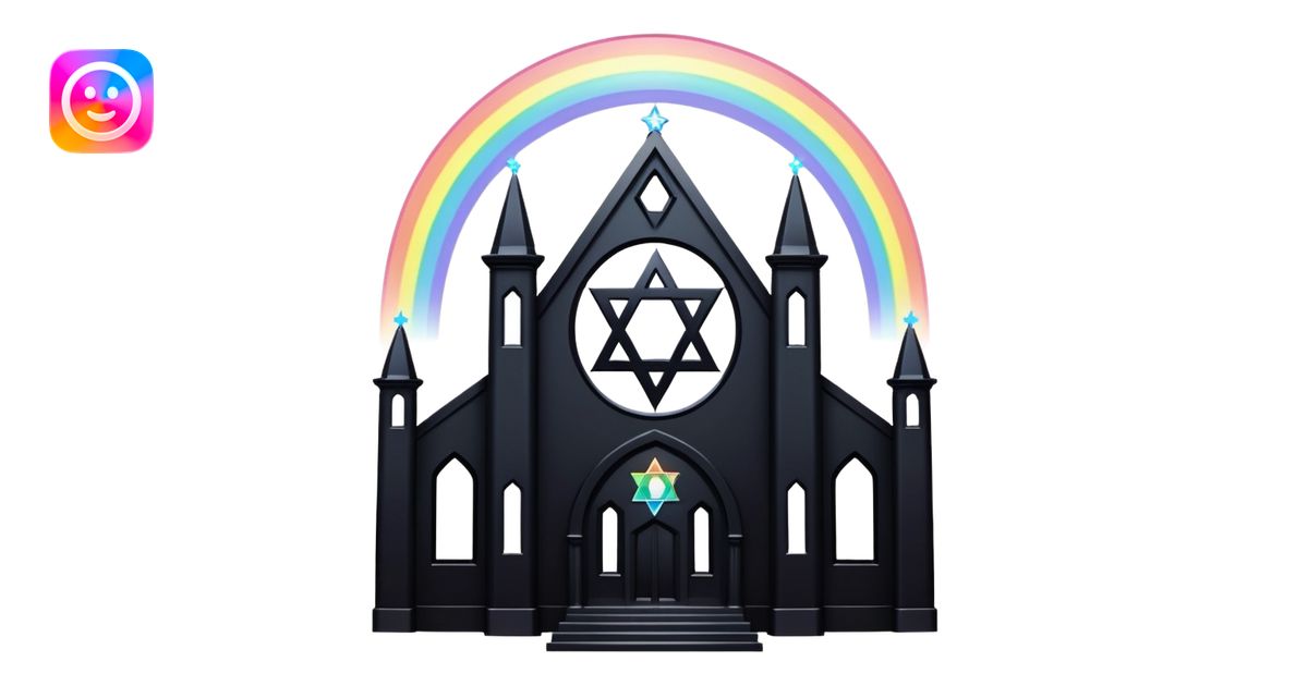 jewish synagogue temple in dark goth aesthetic style with black ...