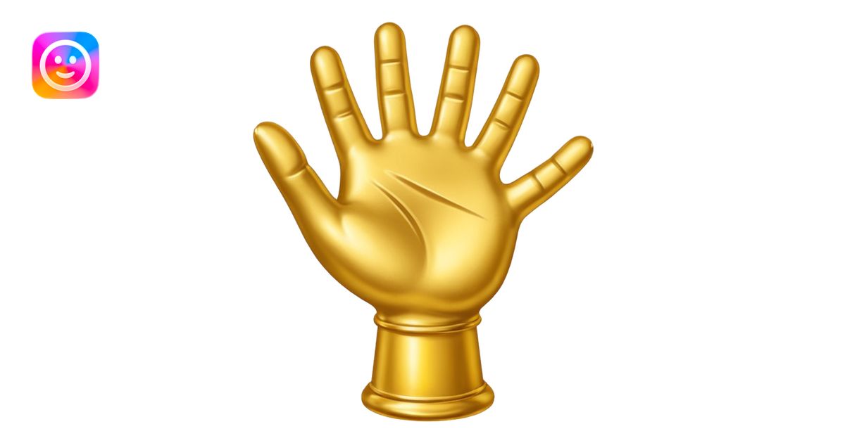 Eine goldene, geballte Hand die den Daumen nach oben streckt emoji | AI ...