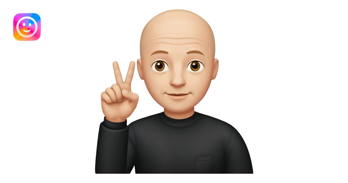 AVATAR DE UM CARECA COM O DEDO LEVANTADO DANDO LEGAL emoji | AI Emoji ...