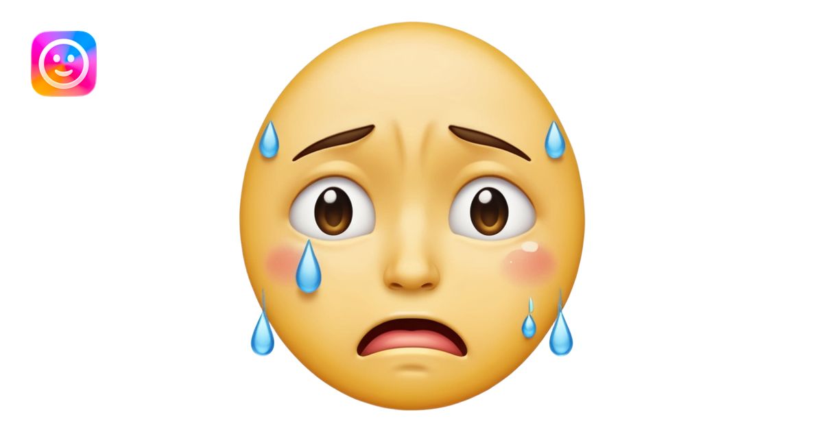 crying face emoji, expressive and clear emoji | AI Emoji Generator