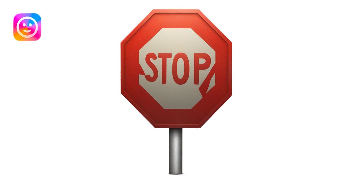 Stop sign emoji | AI Emoji Generator