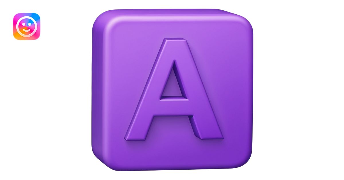purple letter a emoji | AI Emoji Generator