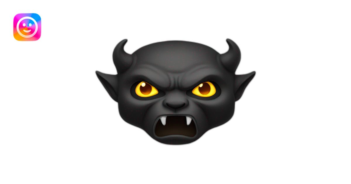 Démon noir emoji | AI Emoji Generator
