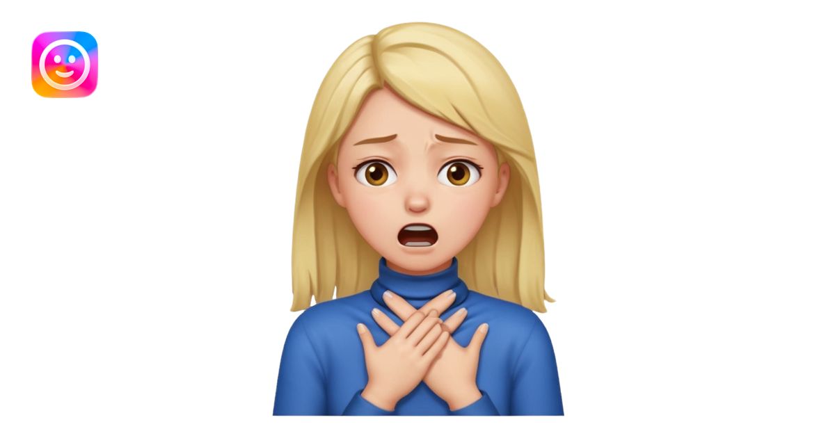 girl emoji doing the choking emote emoji | AI Emoji Generator