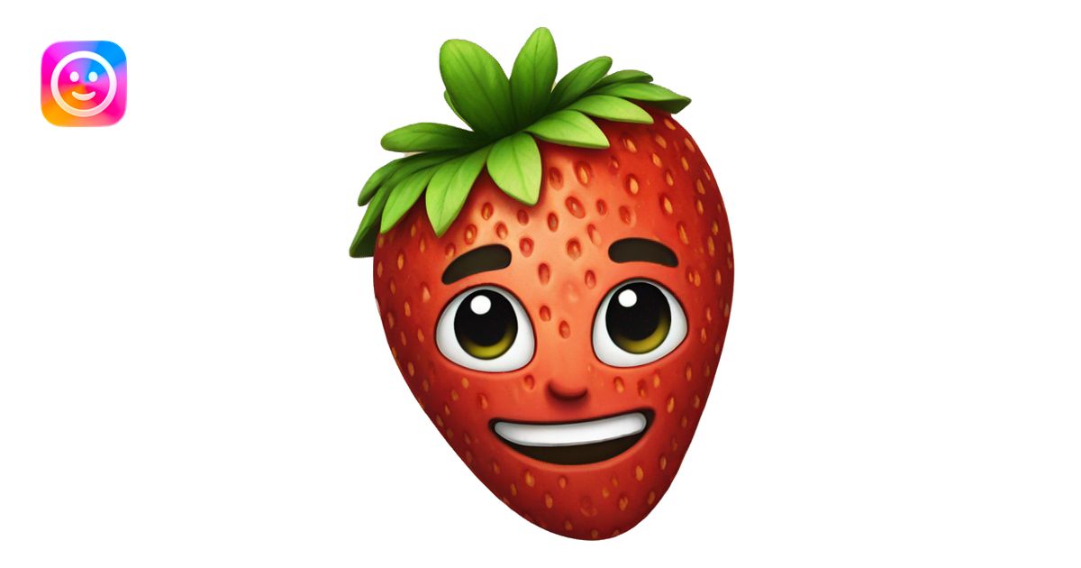 Stoned Strawberry emoji emoji | AI Emoji Generator