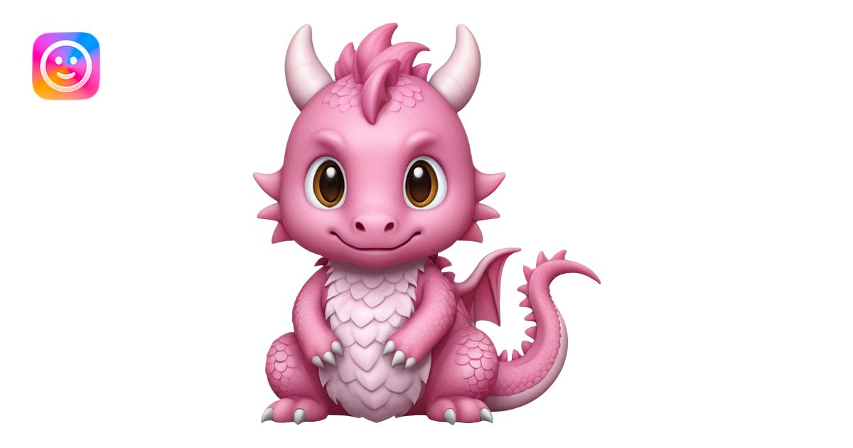light pink cute dragon emoji | AI Emoji Generator