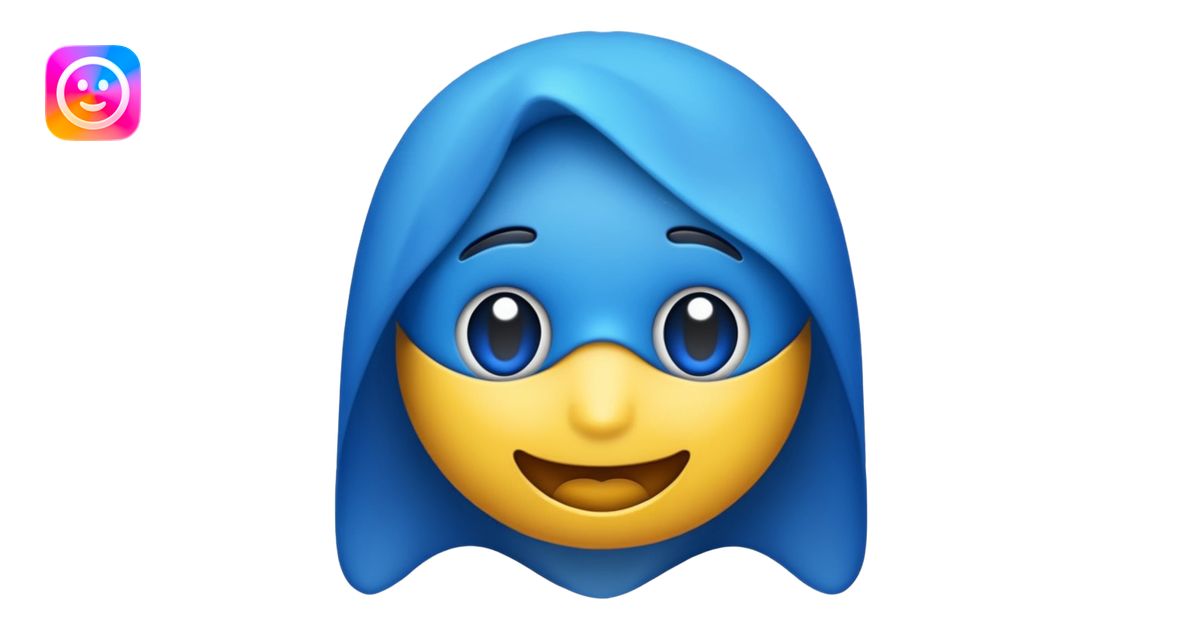 emoji cu un pupic albastru emoji | AI Emoji Generator