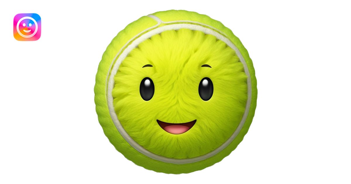 tennis ball bright fuzzy sphere emoji | AI Emoji Generator