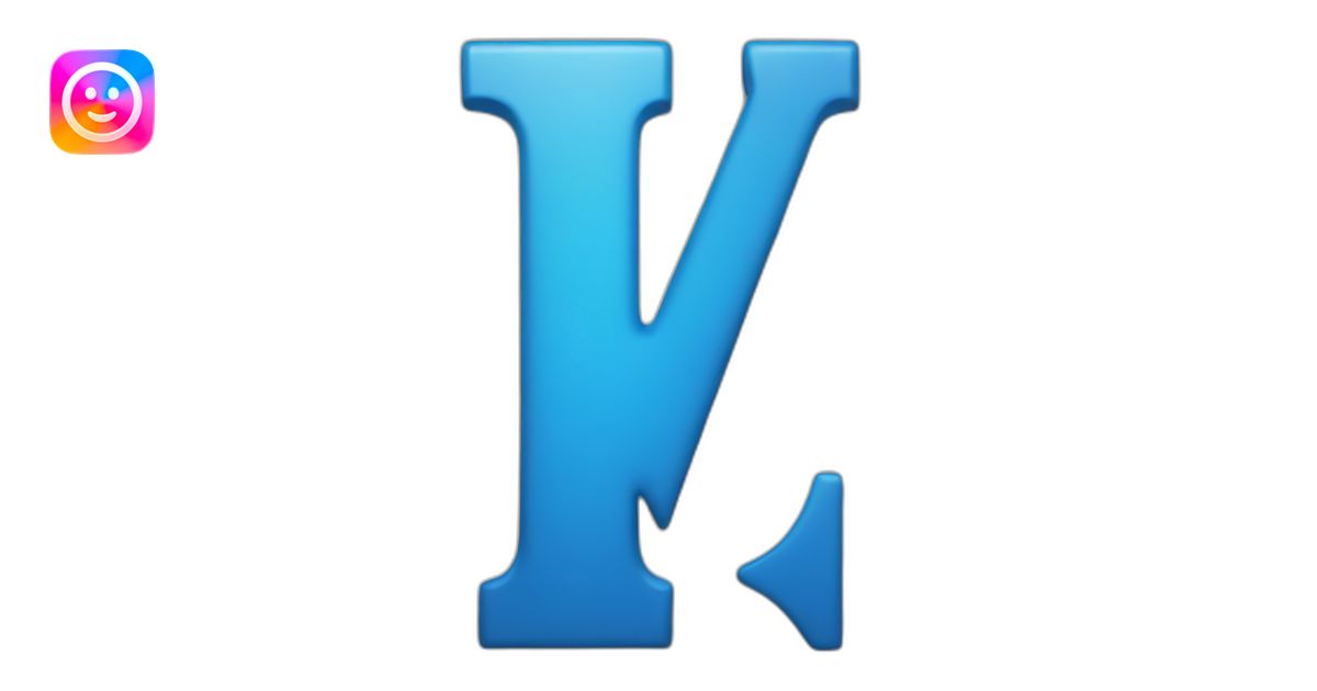 big blue W letter icon emoji | AI Emoji Generator