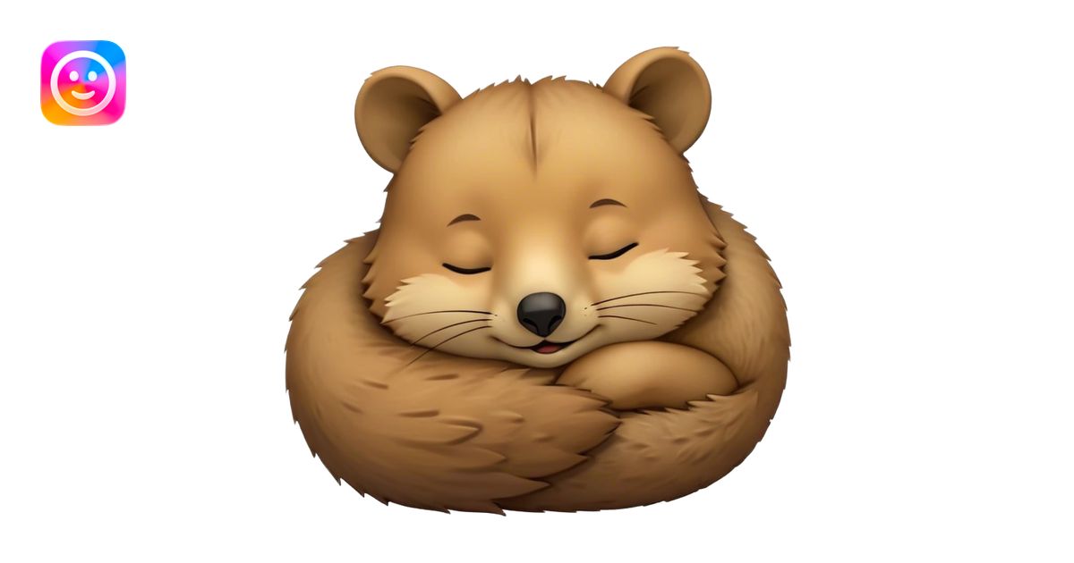 Meme-Worthy Cute Sleeping Quokka Portrait Emoji, Head resting ...