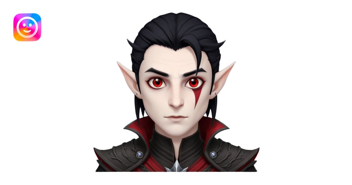 ESO male dark elf emoji | AI Emoji Generator